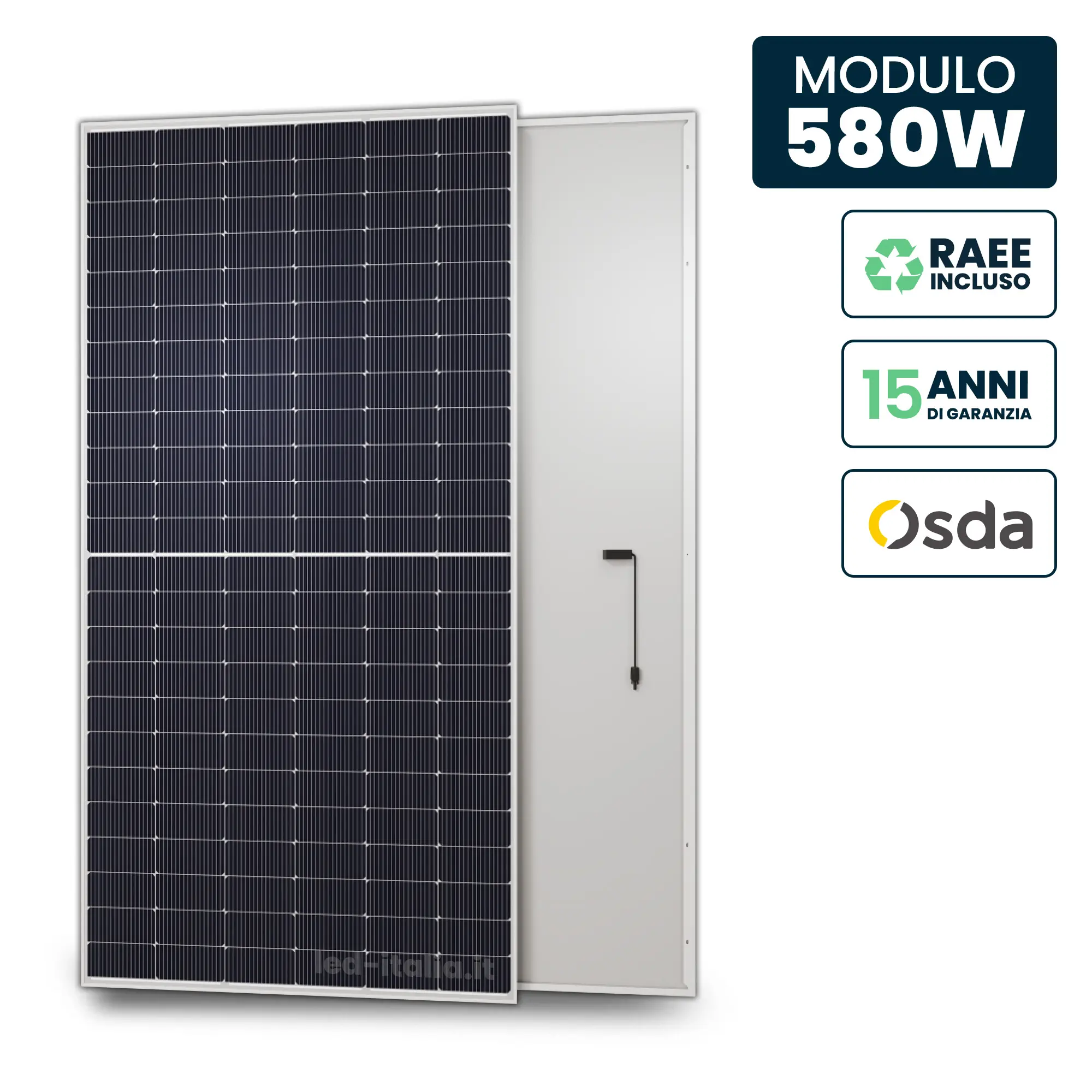 SKU 12295 - Pannello Solare Fotovoltaico Modulo 580W OSDA Solar TIER-1 ...