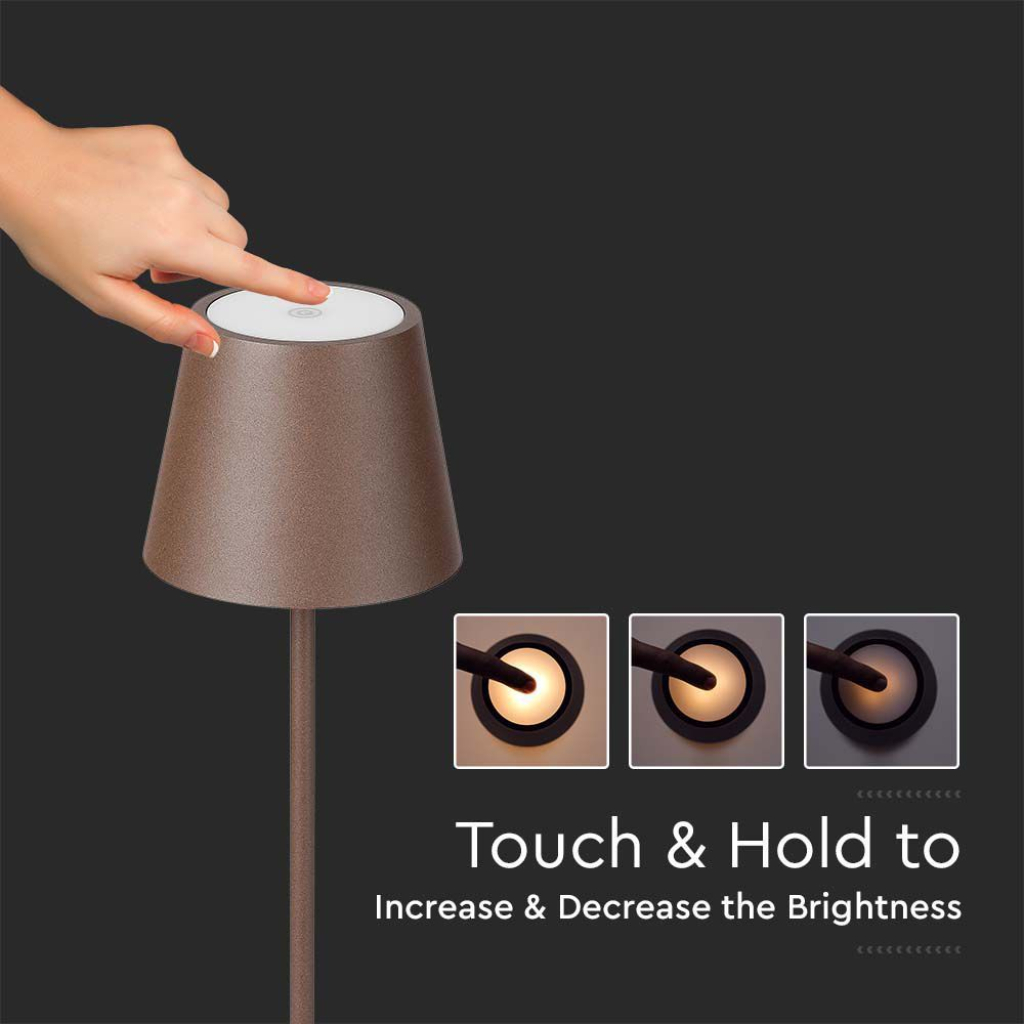 SKU 7008 - Piantana LED 4W Colore Corten in Alluminio con Touch ...