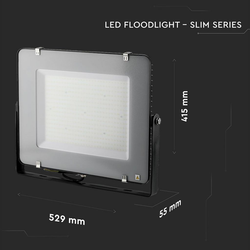 SKU 792 - Faro LED SMD Chip Samsung 300W 120LM/W Colore Nero 6400K IP65 ...