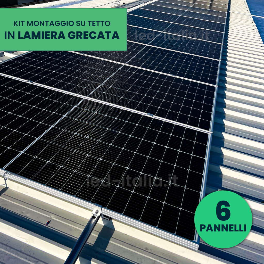 SKU KST-6GV - Kit Struttura in Alluminio per montaggio 6 Pannelli ...