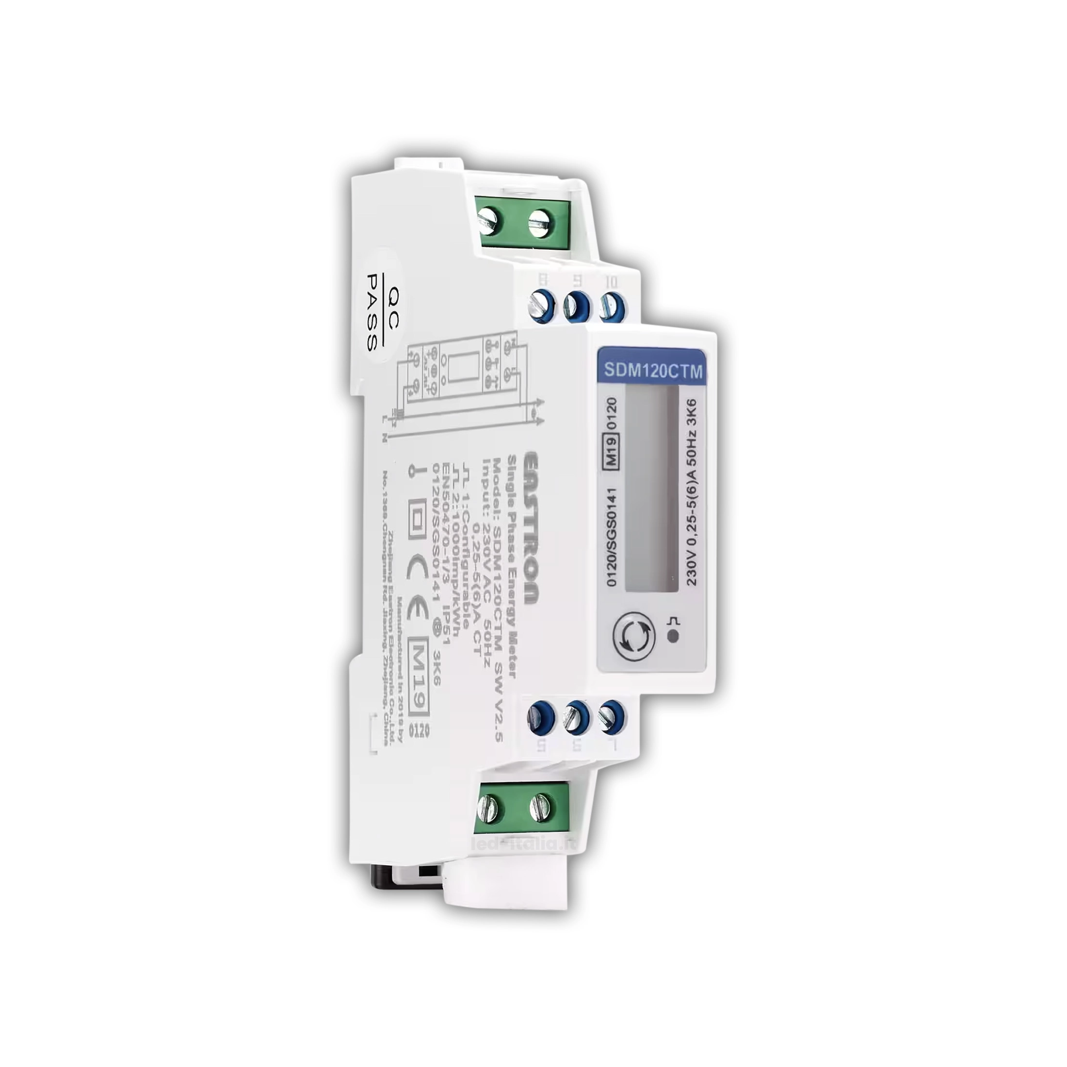 SKU SDM120CT - Meter Monofase Eastron con CT Esterno e RS485 Modbus ...